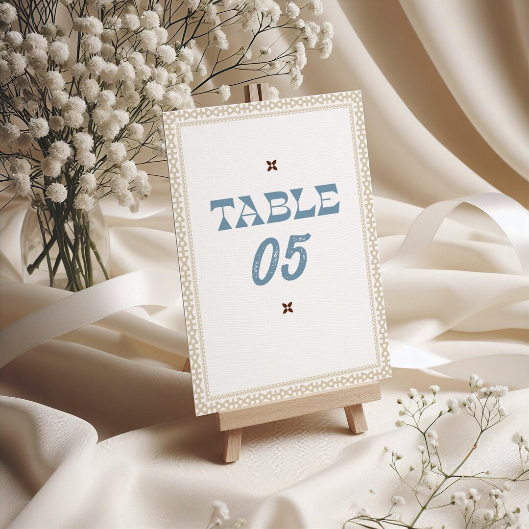 Americana Western Table Numbers: Double-thick Paper, Customizable Color ...