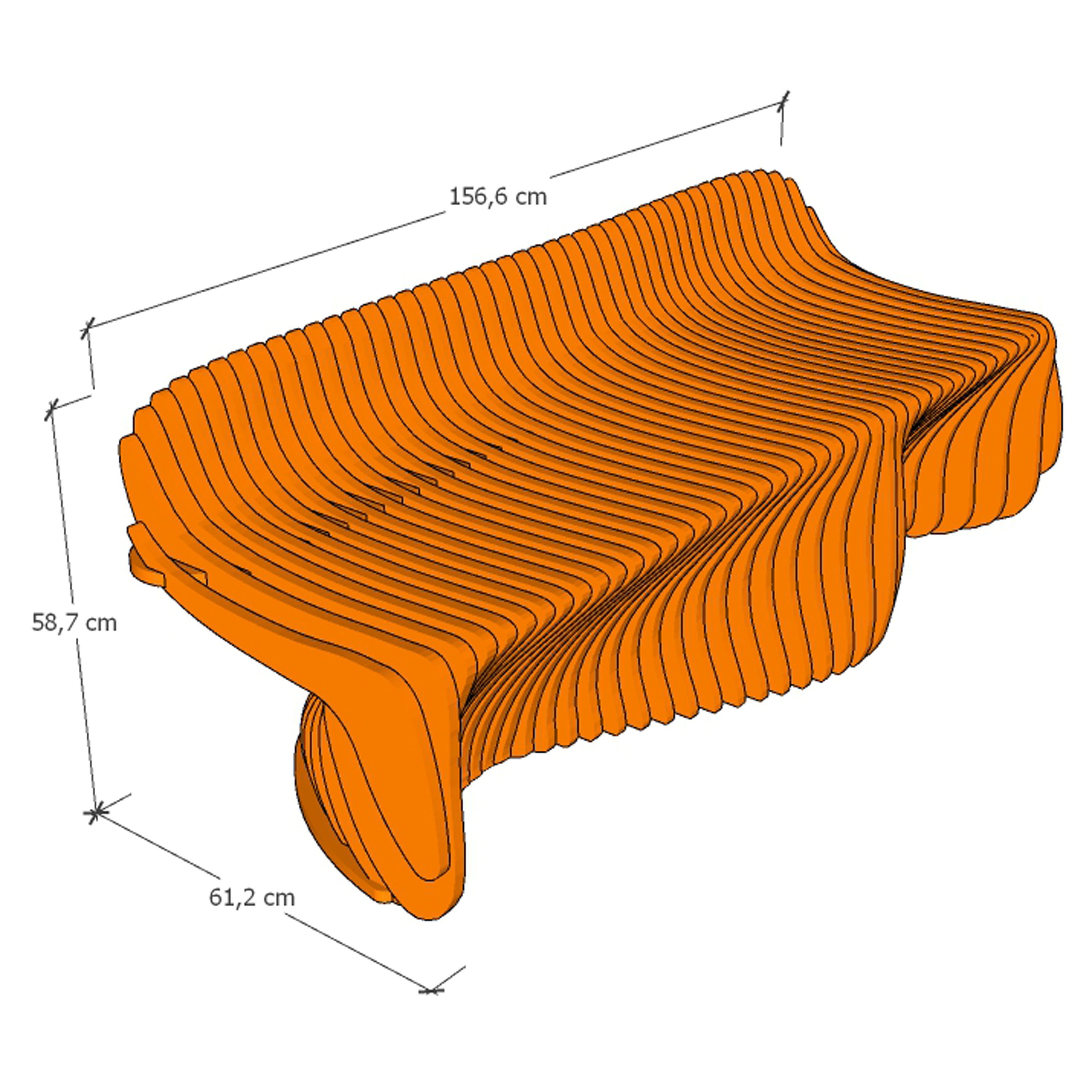 Parametric Bench Design, CNC Files for Cutting, Plywood Chair, Custom ...