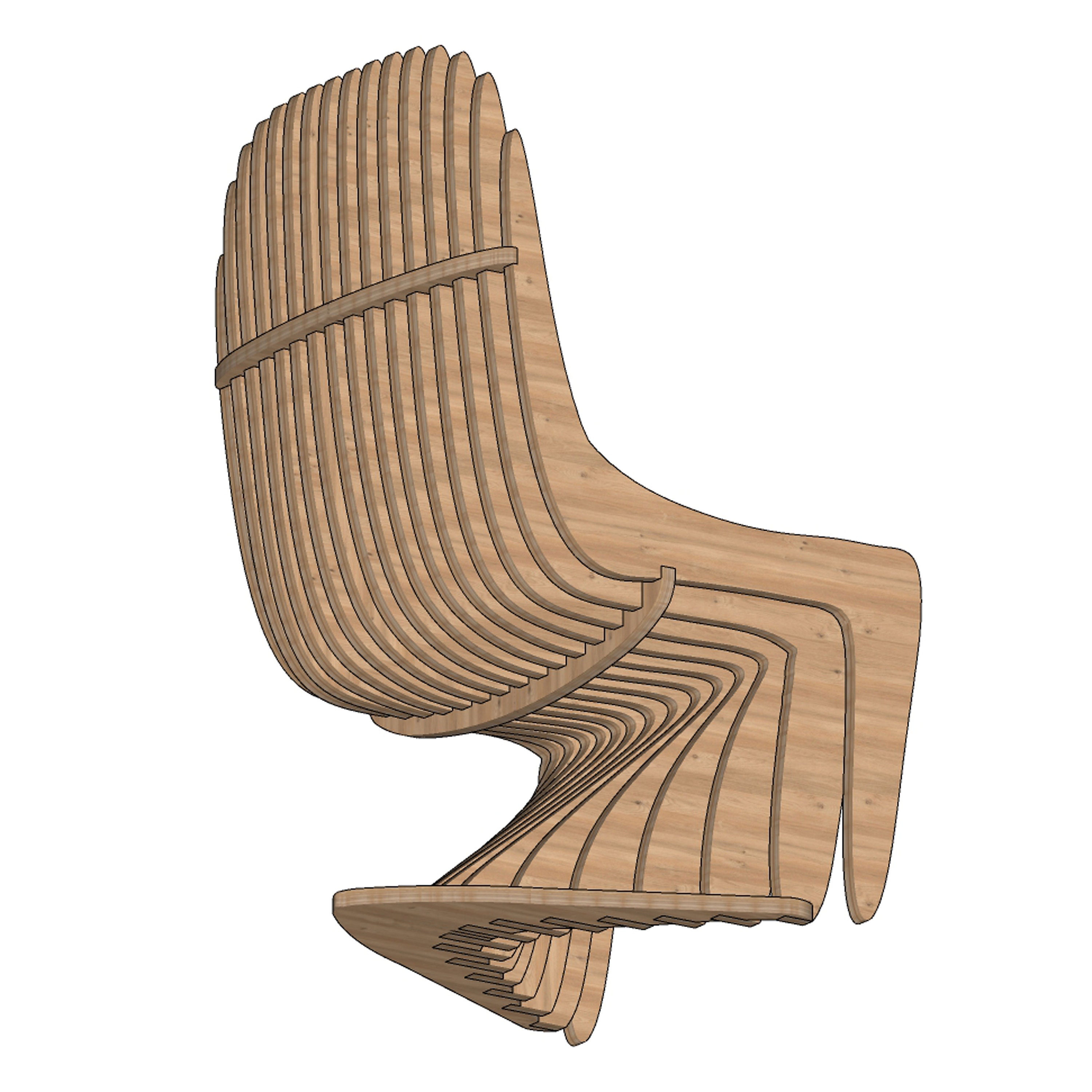 Parametric Chair Design, DXF File, Cnc Cut, Plywood Chair, Custom ...