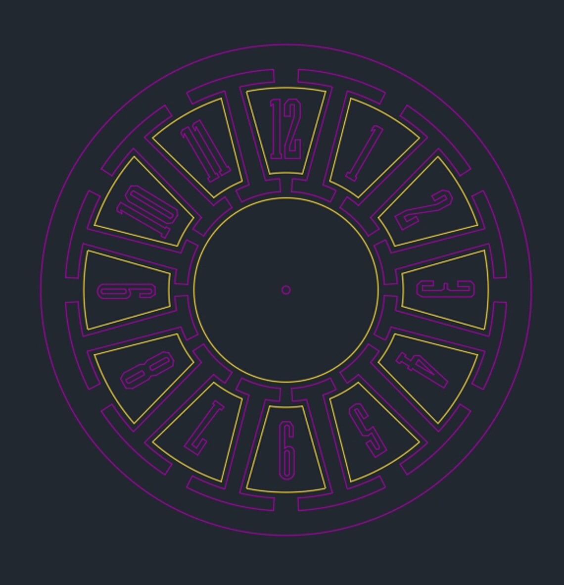 Wall Clock CNC Dxf Dwg Files, Cnc Cutting Router Digital Vector Instand ...