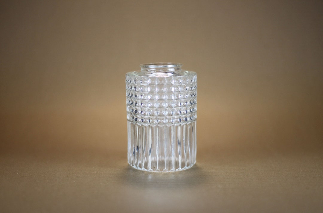 Vintage Glass Lampshade, Cylindrical Globe for Lamp, Lighting, Interior ...