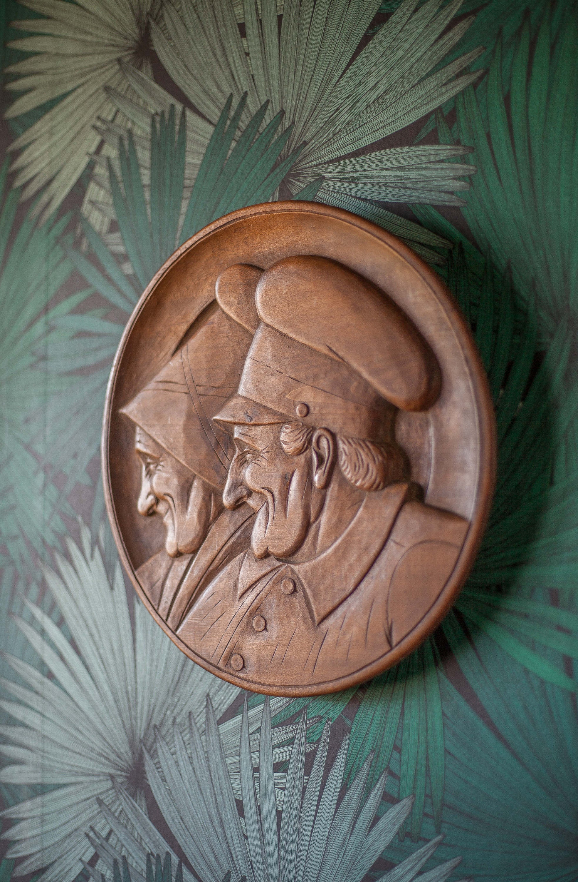Wall Wooden Frame, Carved Wooden Portrait Signed Morlet, Signed Wooden ...