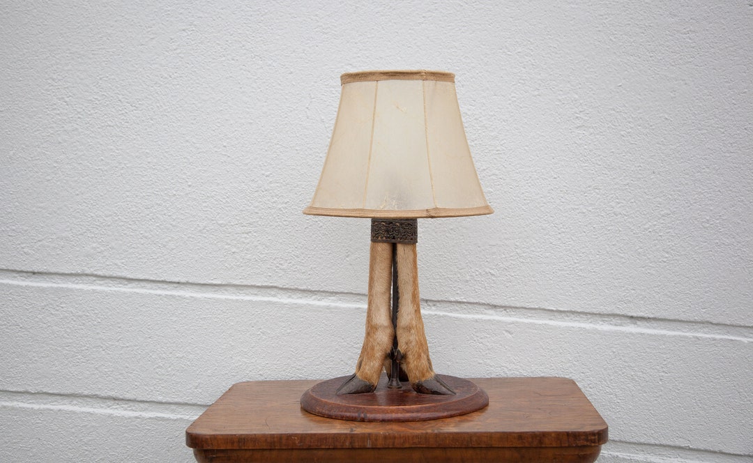 Deer Foot Lamp With Lampshade, Original Lamp, Living Room Lamp, Accent ...