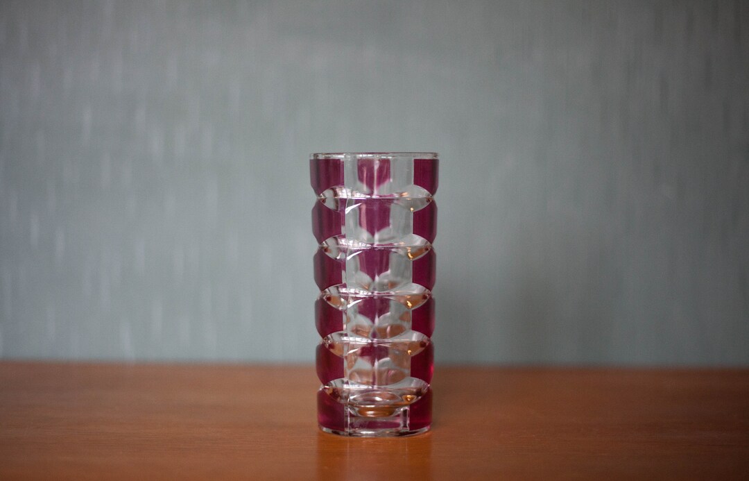 Vintage Luminarc Vase, Triangular Vase Arques Glassware, Made in France ...