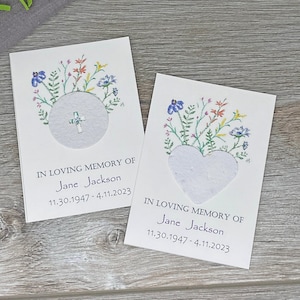 Memorial Favor | Funeral Favor | Hand Drawn | Celebration of Life ...