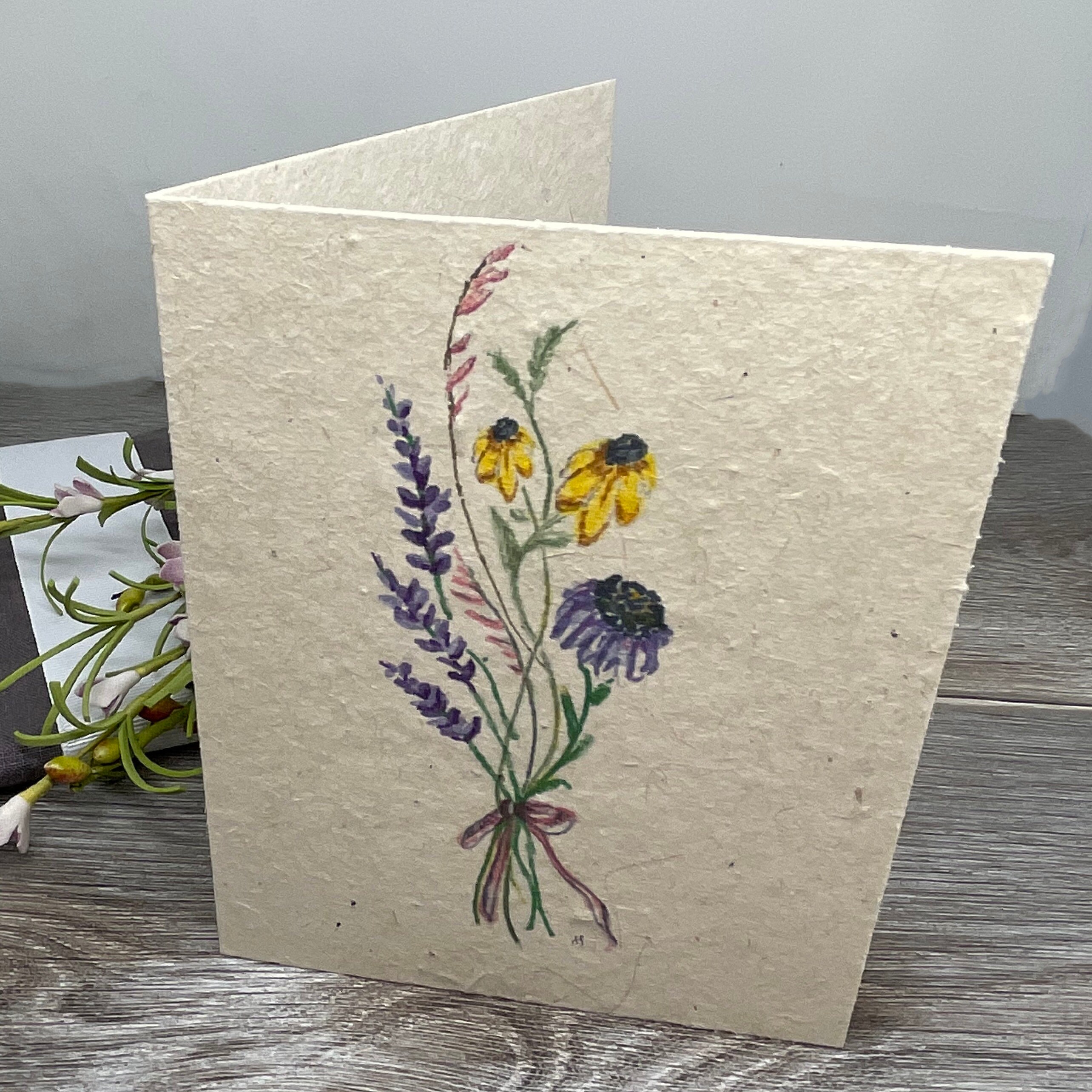 Wildflower Plantable Card | Wildflower Seed Paper | Hand Drawn | Eco ...