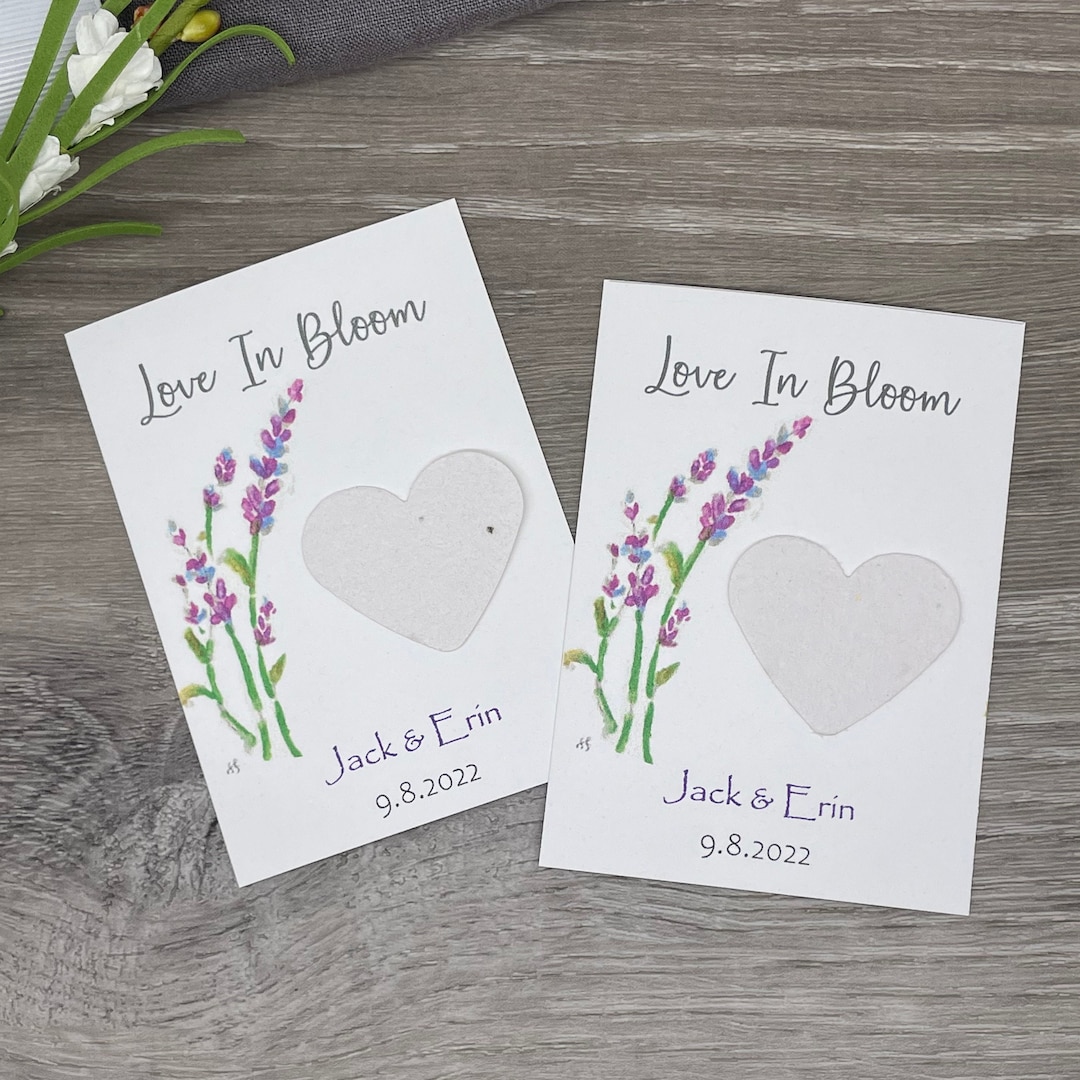 Plantable Seed Paper Favors: Lavender, Wildflower Wedding, Bridal ...
