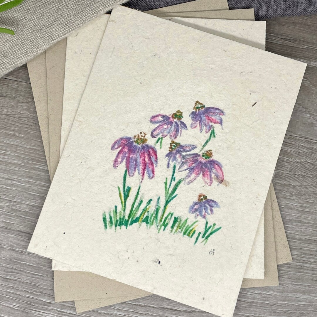 Plantable Card | Wildflower Seed Paper | Hand Drawn | Eco Friendly ...