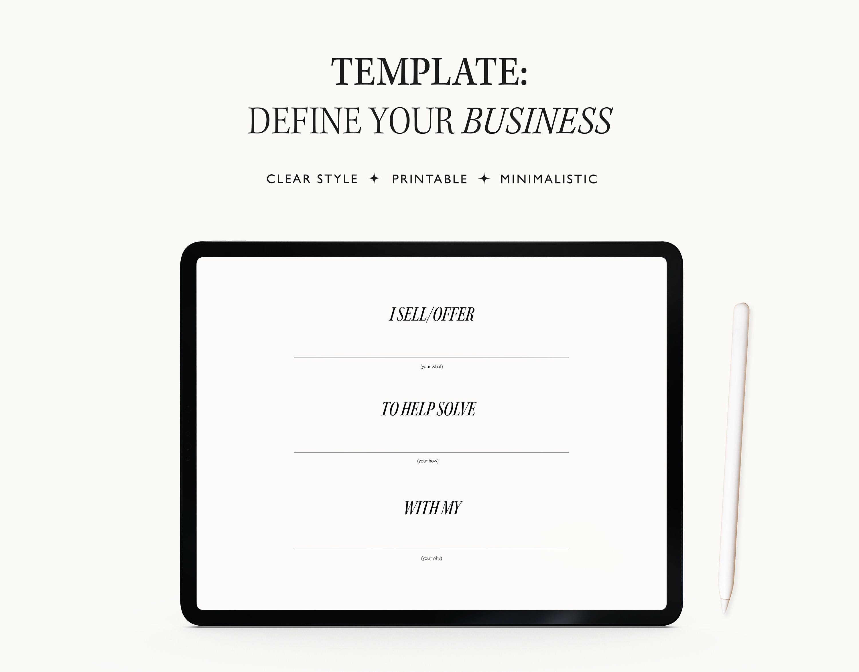 Template: Define Your Business - Etsy