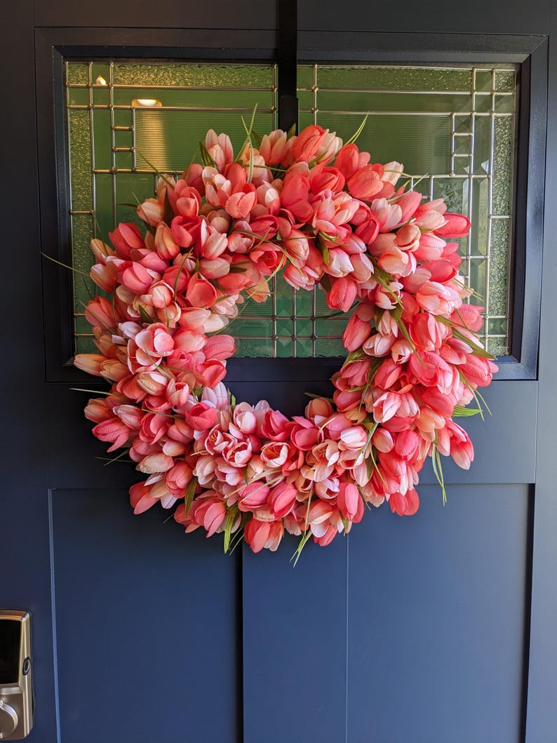 Spring Tulip Wreath - Etsy