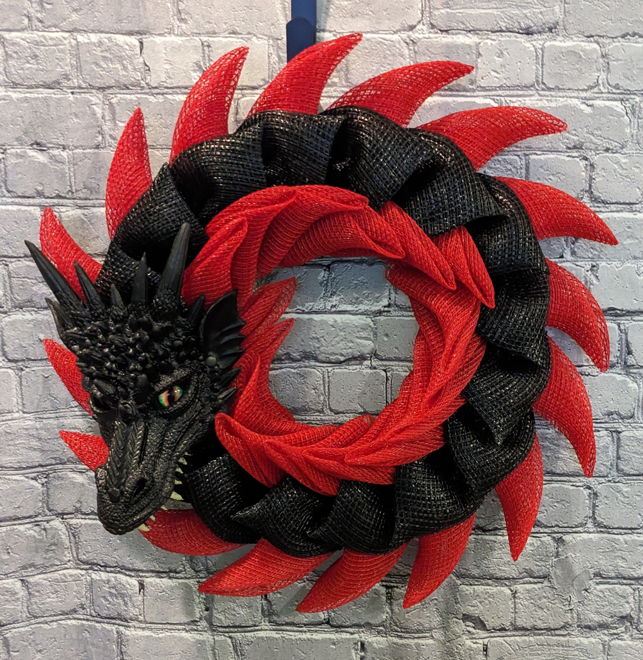 Black Red Dragon Wreath, With/without Fire - Etsy