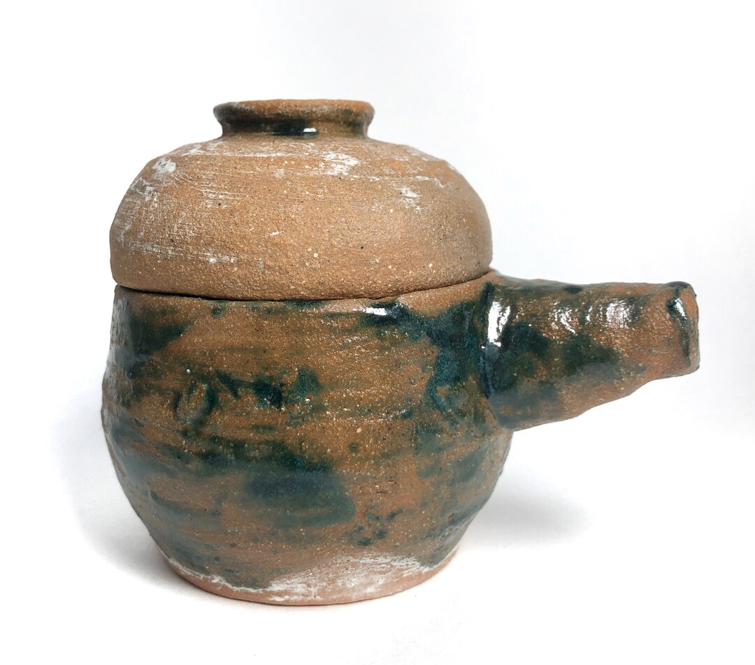 Acorn Teapot Green Washed Stoneware - Etsy
