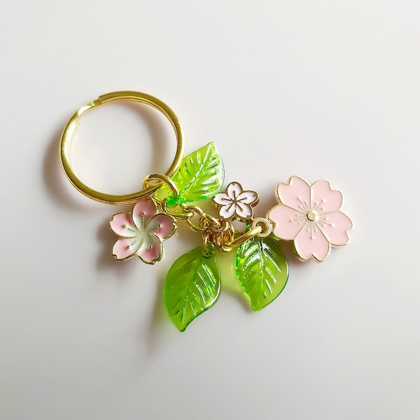 Cherry Blossom Keychain - Etsy