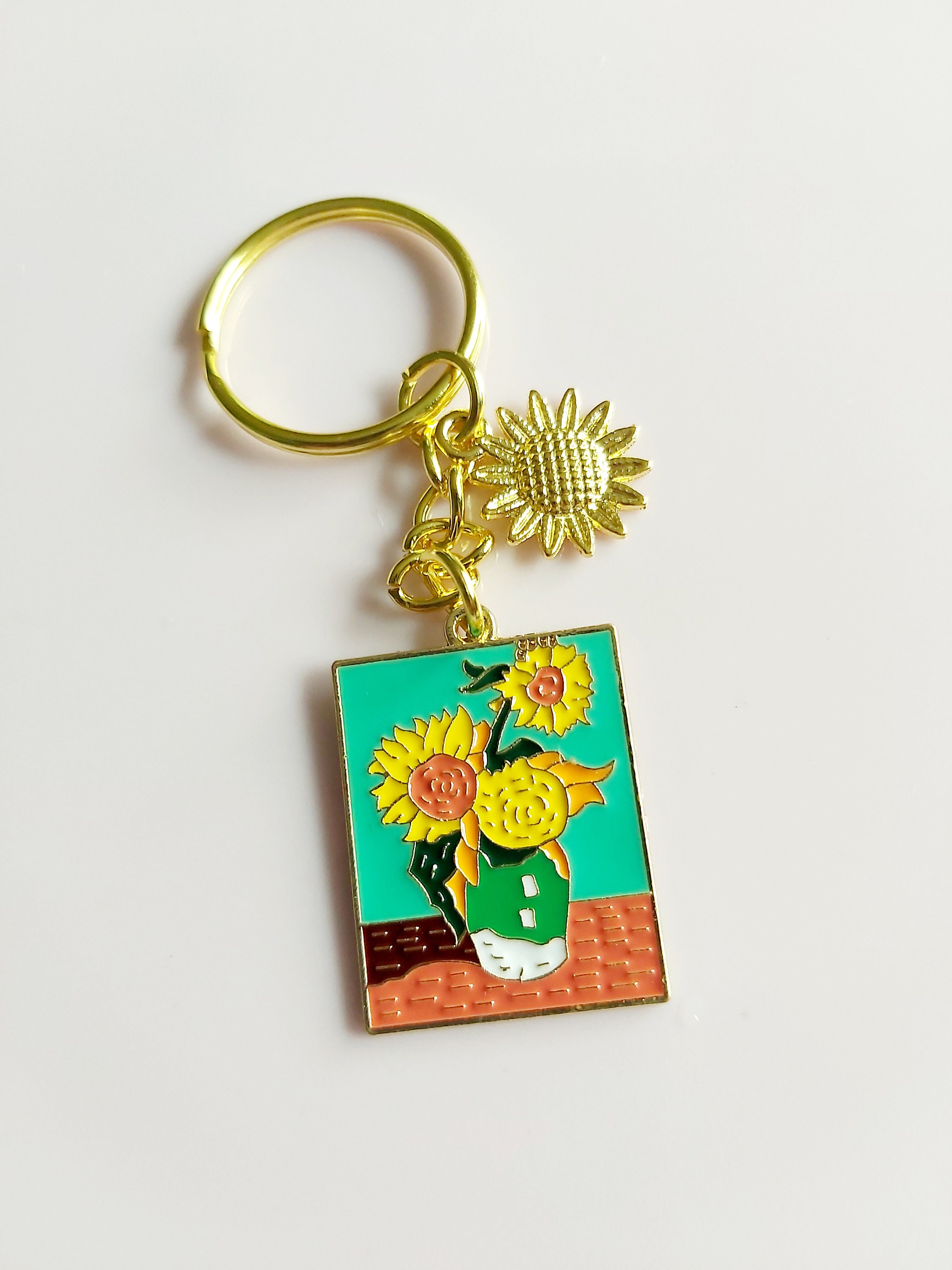 Sunflowers Vincent Van Gogh Artist's Keyring. Van Gogh - Etsy