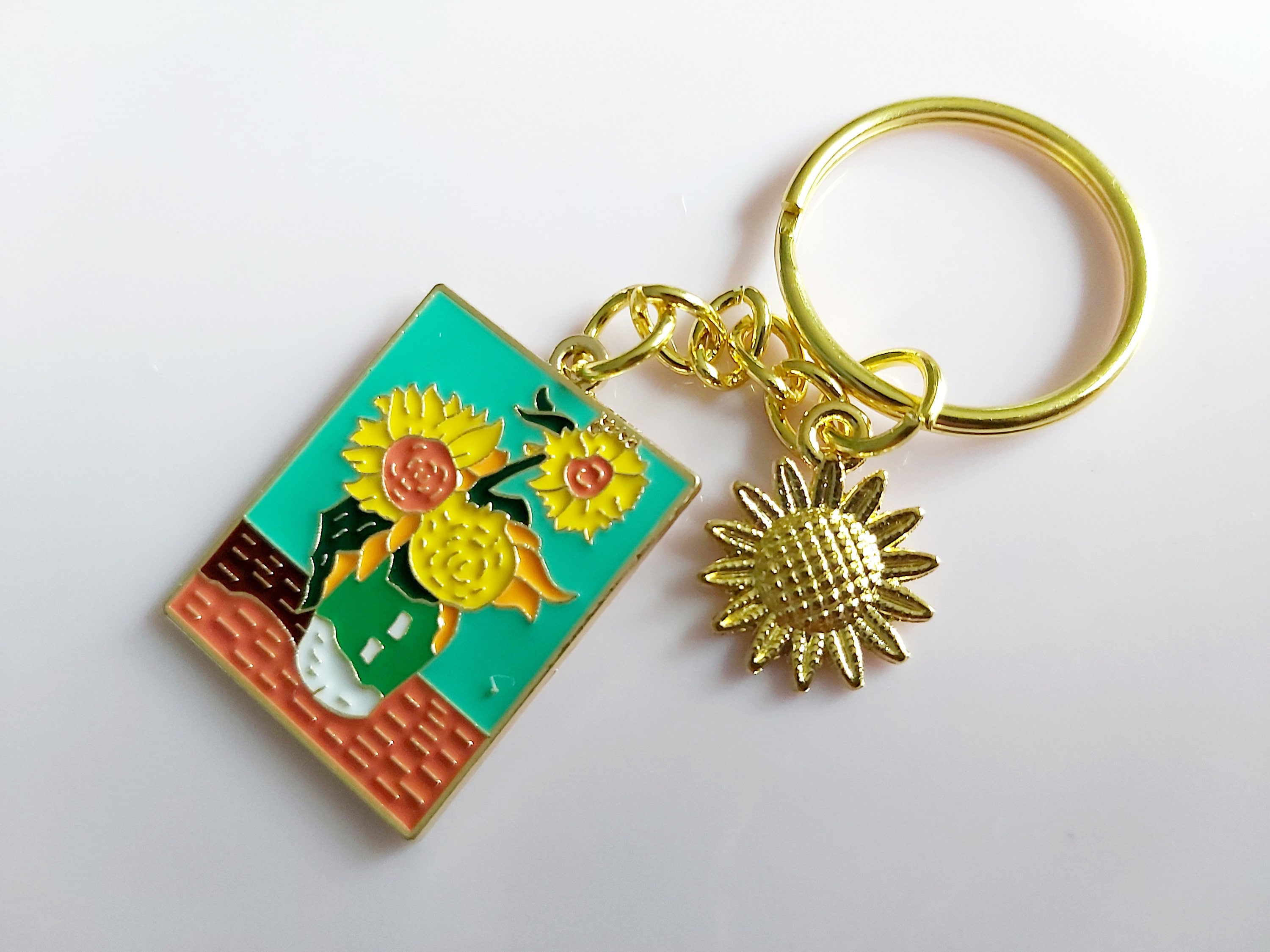 Sunflowers Vincent Van Gogh Artist's Keyring. Van Gogh - Etsy