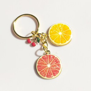 Fruit Salad Keyring: Strawberry, Watermelon, Cherry, Kiwi, Grapefruit ...