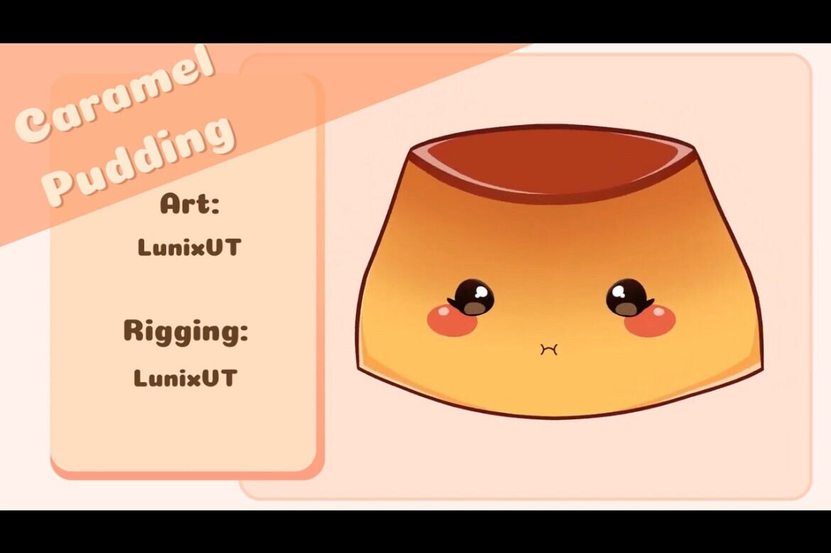 LIVE2D VTube Model CARAMEL PUDDING fully Rigged - Etsy.de