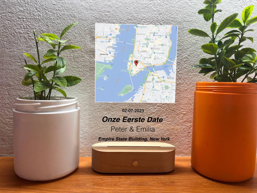 First Date Map,where We Met Map,acrylic Plaque,acrylic Plaque ...
