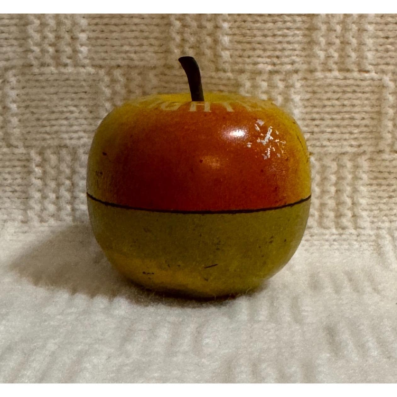 Vtg Mcm Red and Green Apple Shaped Table Top Lighter Very HTF Sold AS ...