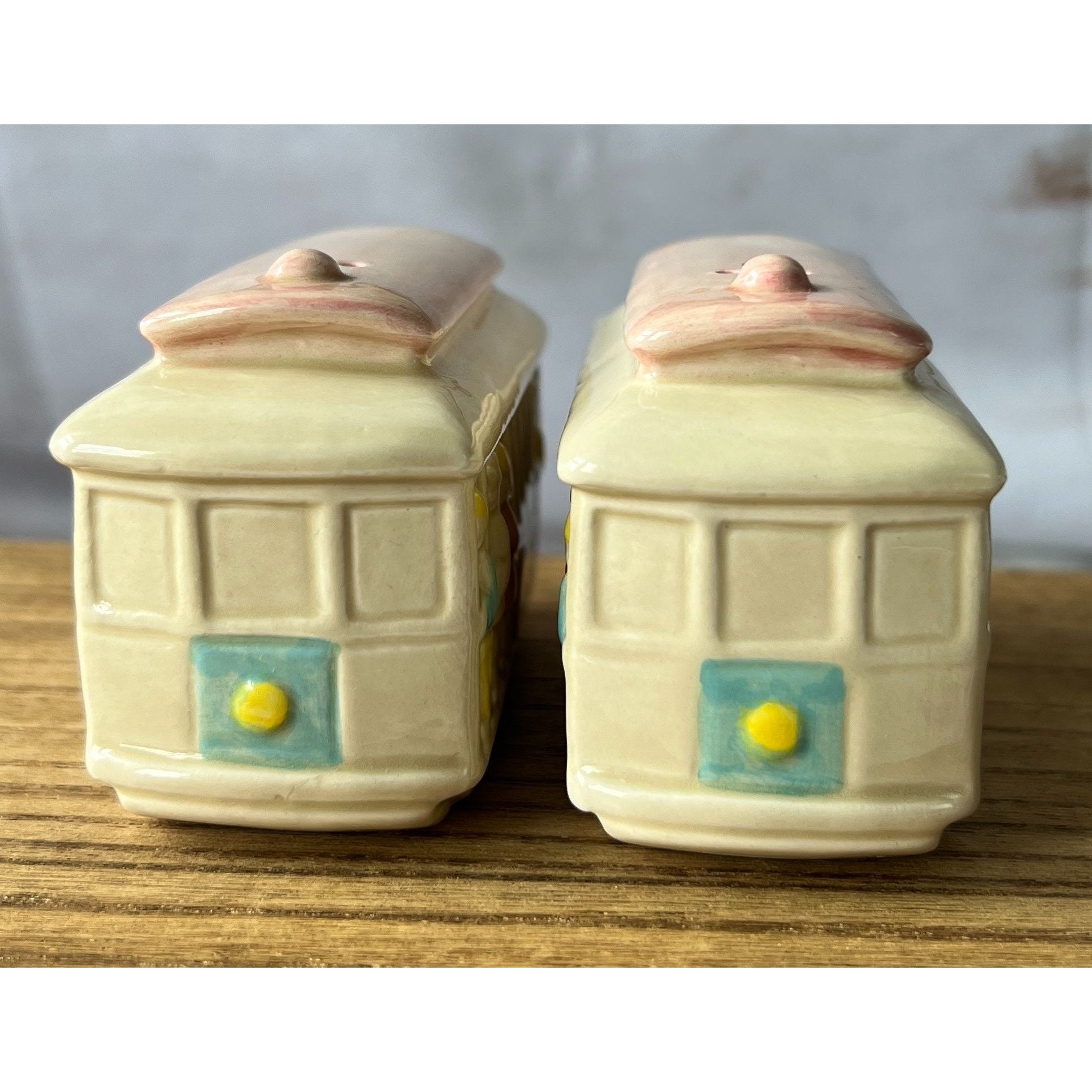 VTG SNCO Japan Trolley Cable Street Car Salt and Pepper Shakers San ...