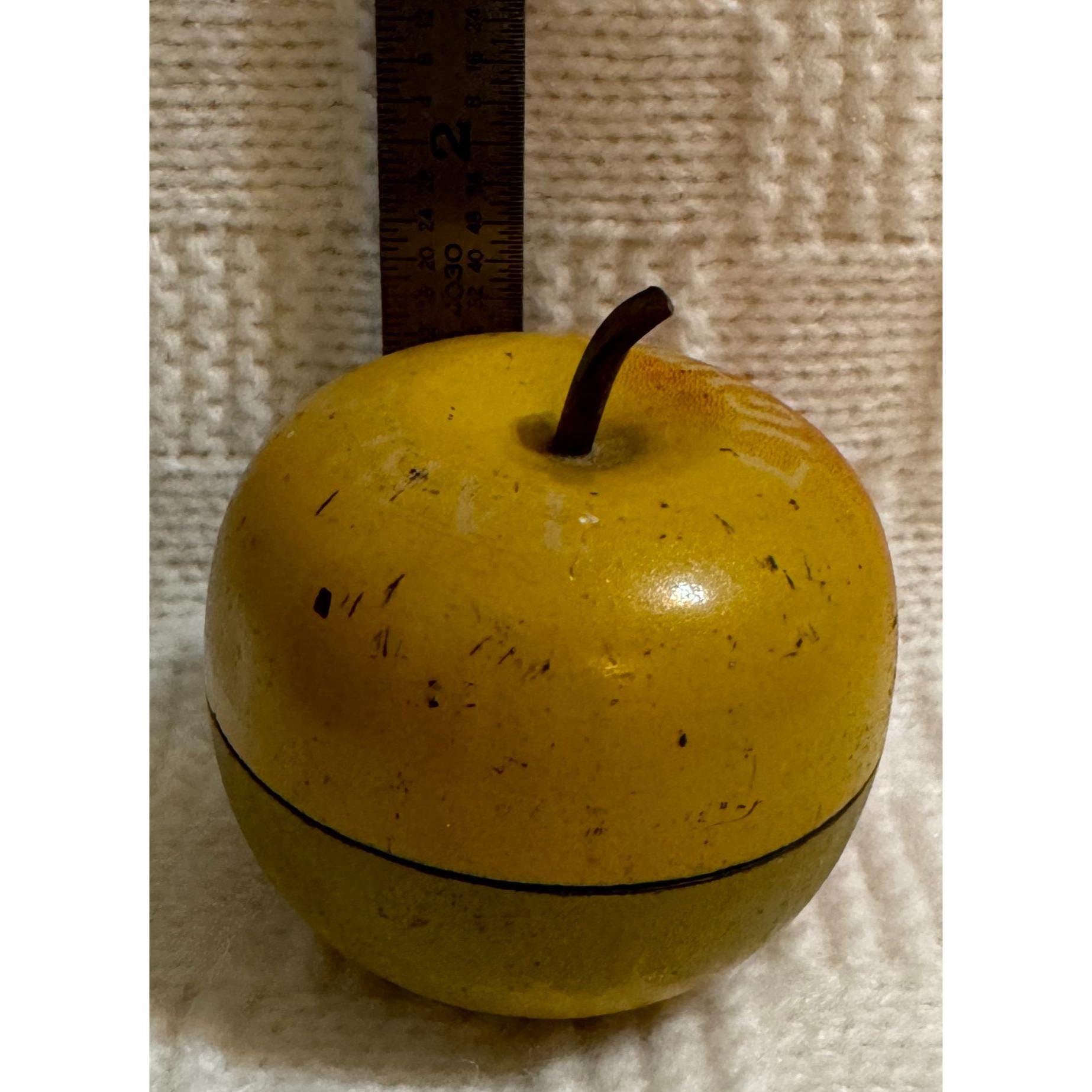 Vtg Mcm Red and Green Apple Shaped Table Top Lighter Very HTF Sold AS ...