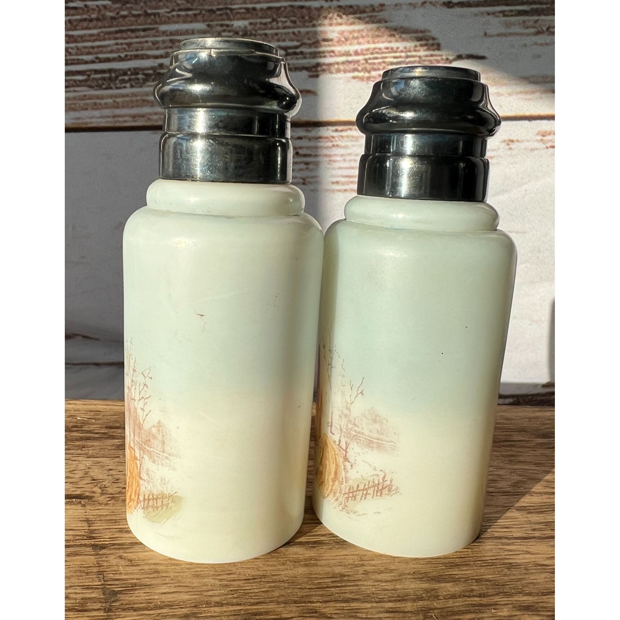 Antique Rare 1880's CF Monroe Mount Washington Salt& Pepper Shakers ...