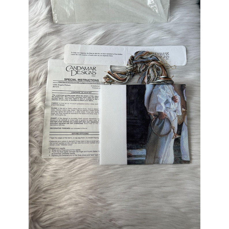 Vintage Candamar Designs Little Angels Picture Printed Cross Stitch by ...