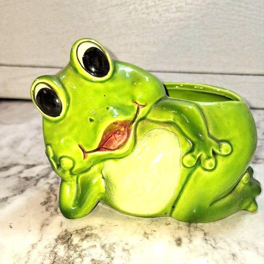 Frog ARDCO Vintage Planter Vase Anthropomorphic - Etsy
