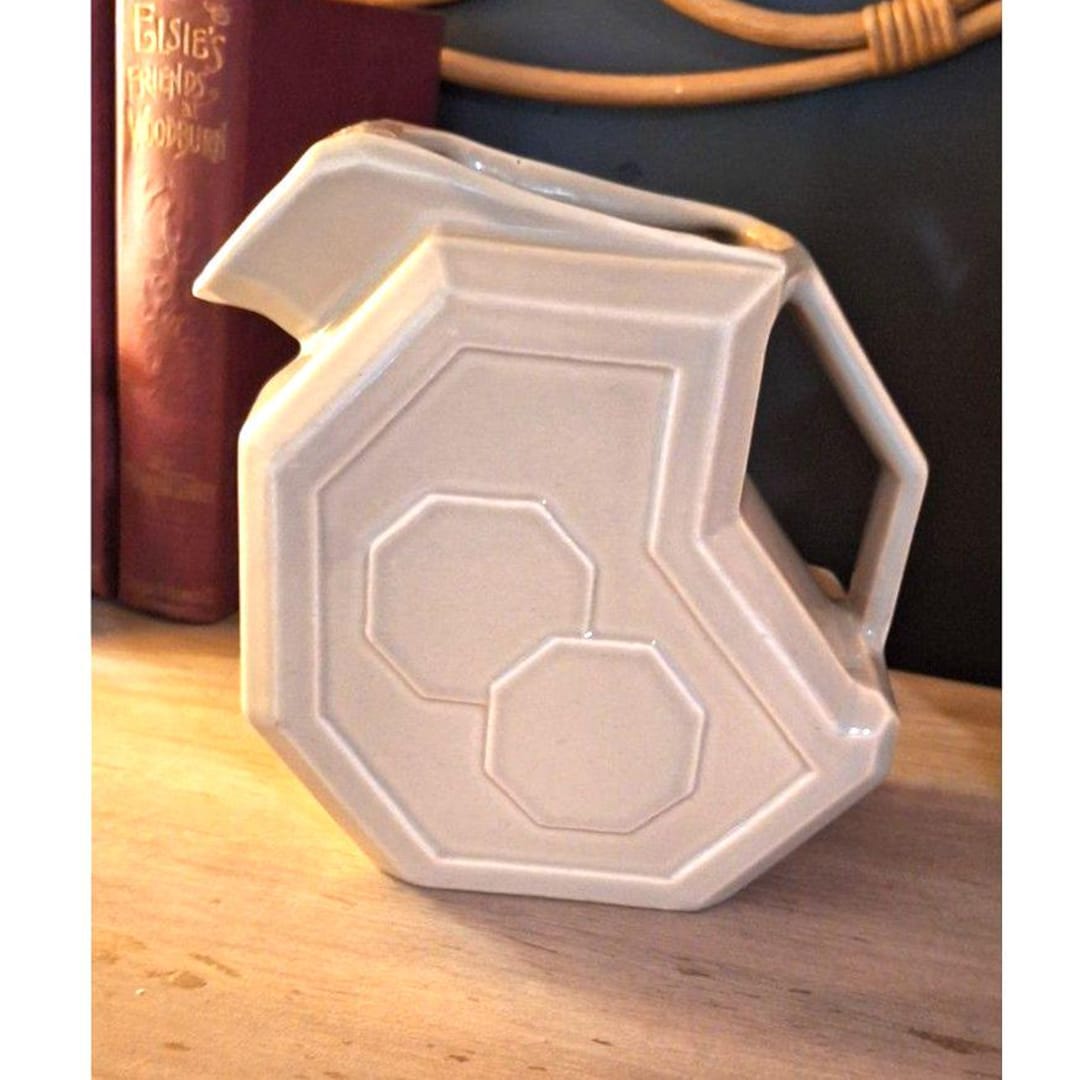 MCM Alamo Pottery Art Deco Glazed Ceramic Pitcher Moss Green - Etsy