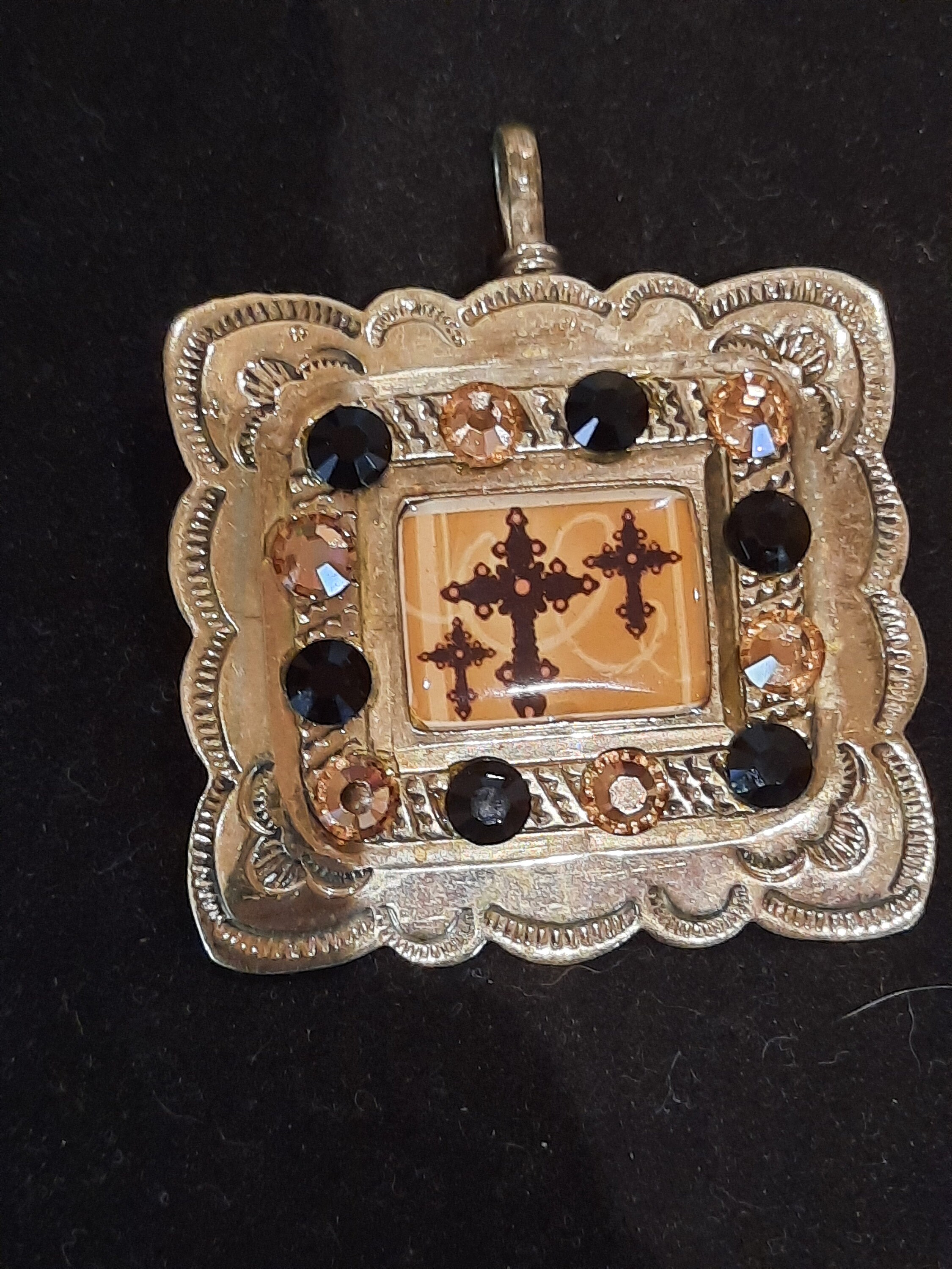 Vintage Alpaca Mexican Religious Pendant/drop - Etsy