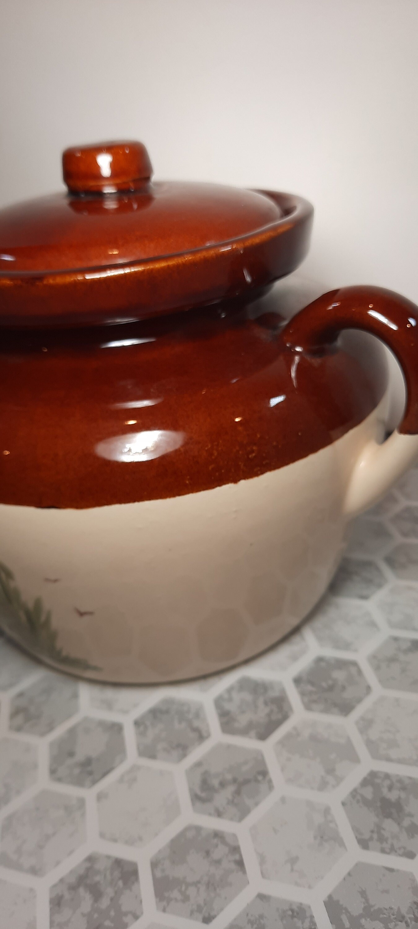 Mccoy Vintage Bean Pot, Hand Painted and Signed, Bean Pot, Cookie Jar ...