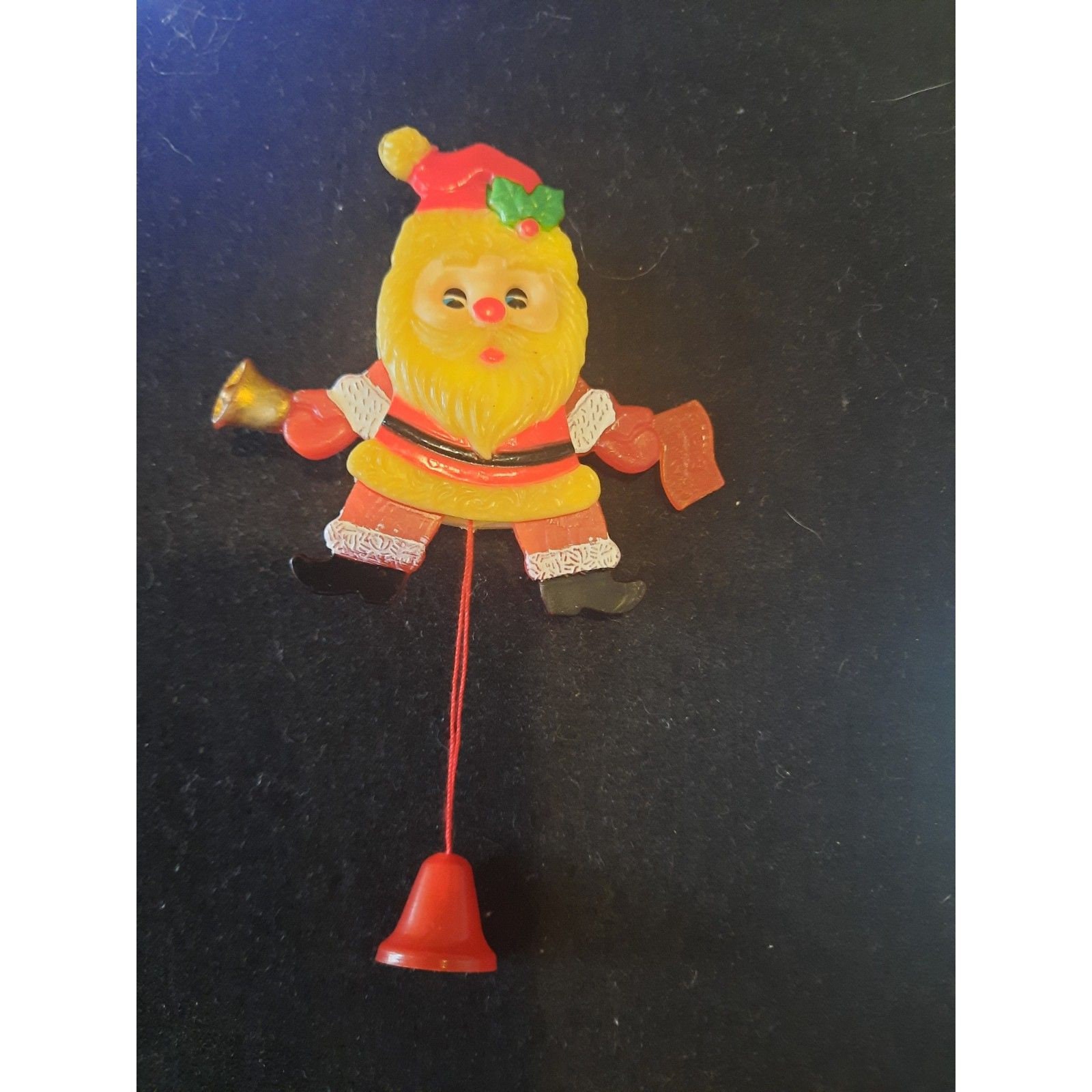 Vintage Plastic Articulated Pull String Santa Claus Pin - Etsy