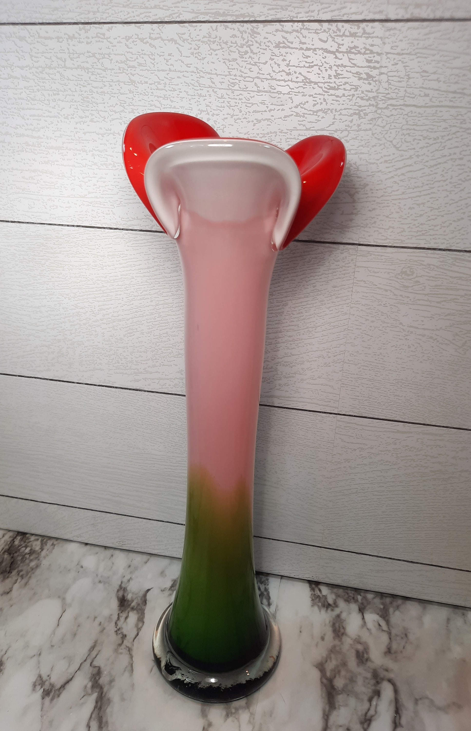 Vintage Stretch Art Glass Jack in the Pulpit Vase - Etsy
