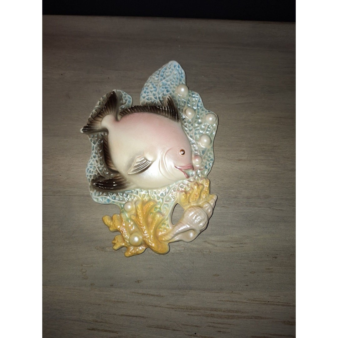 Vintage Chalkware Fish Bathroom Decor Wall Hanger - Etsy