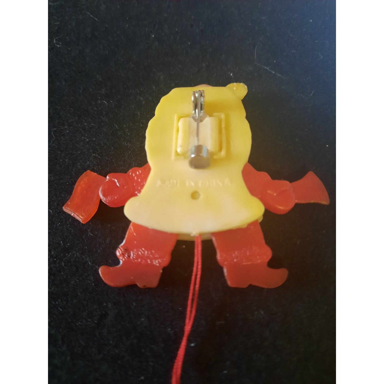 Vintage Plastic Articulated Pull String Santa Claus Pin - Etsy