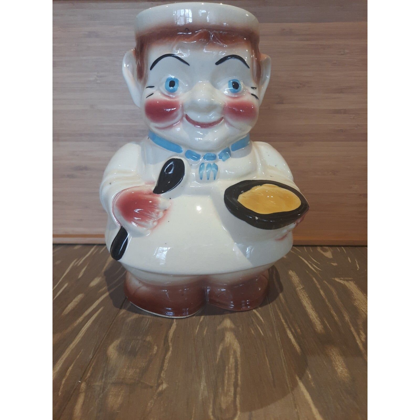 Robinson Ransbottom Blue Eyed Chef Cookie Jar NO HAT/LID Vintage - Etsy