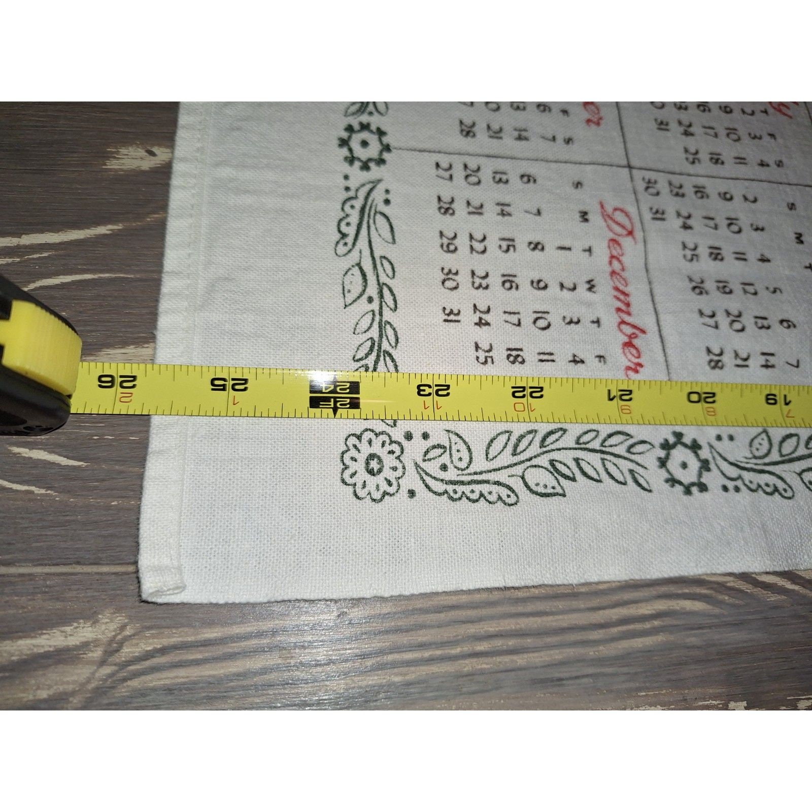 1970 Linen Cloth Kitchen Towel Calendar Wall Hanging Bless This House ...