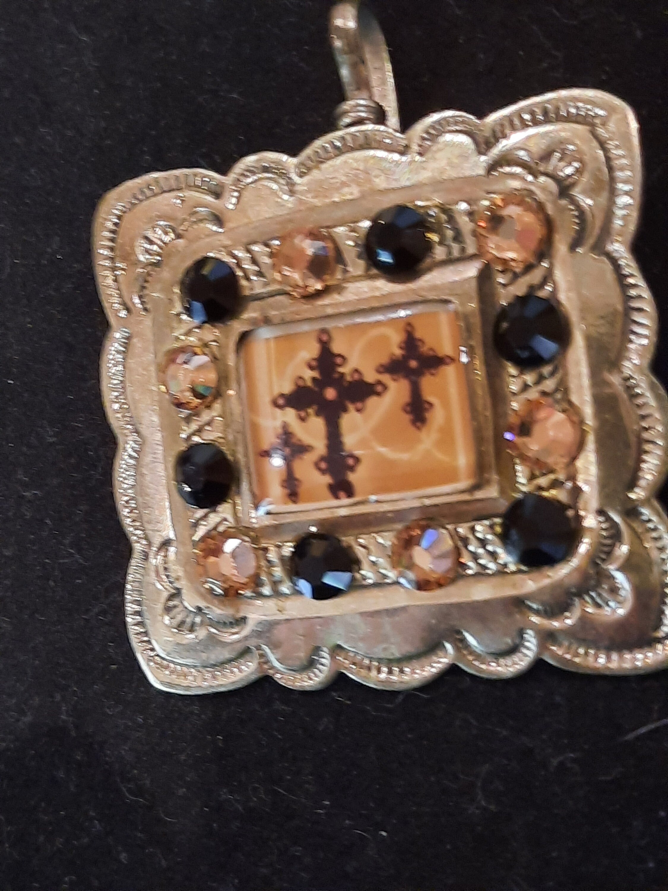 Vintage Alpaca Mexican Religious Pendant/drop - Etsy