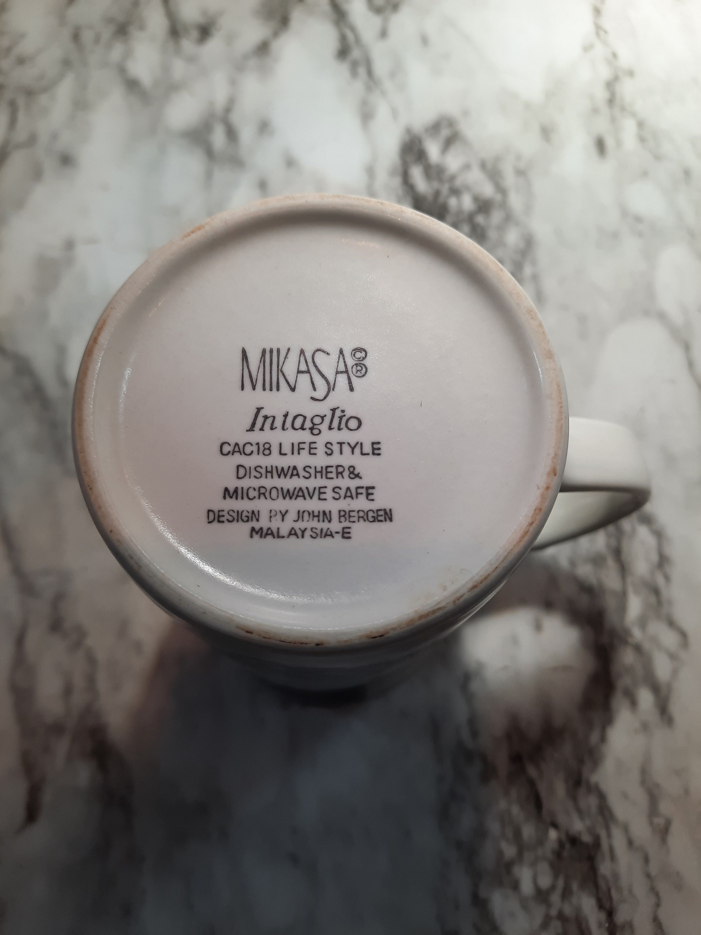Mikasa Intaglio Designed by John Bergen Cappuccino Mug MCM Dinnerware ...