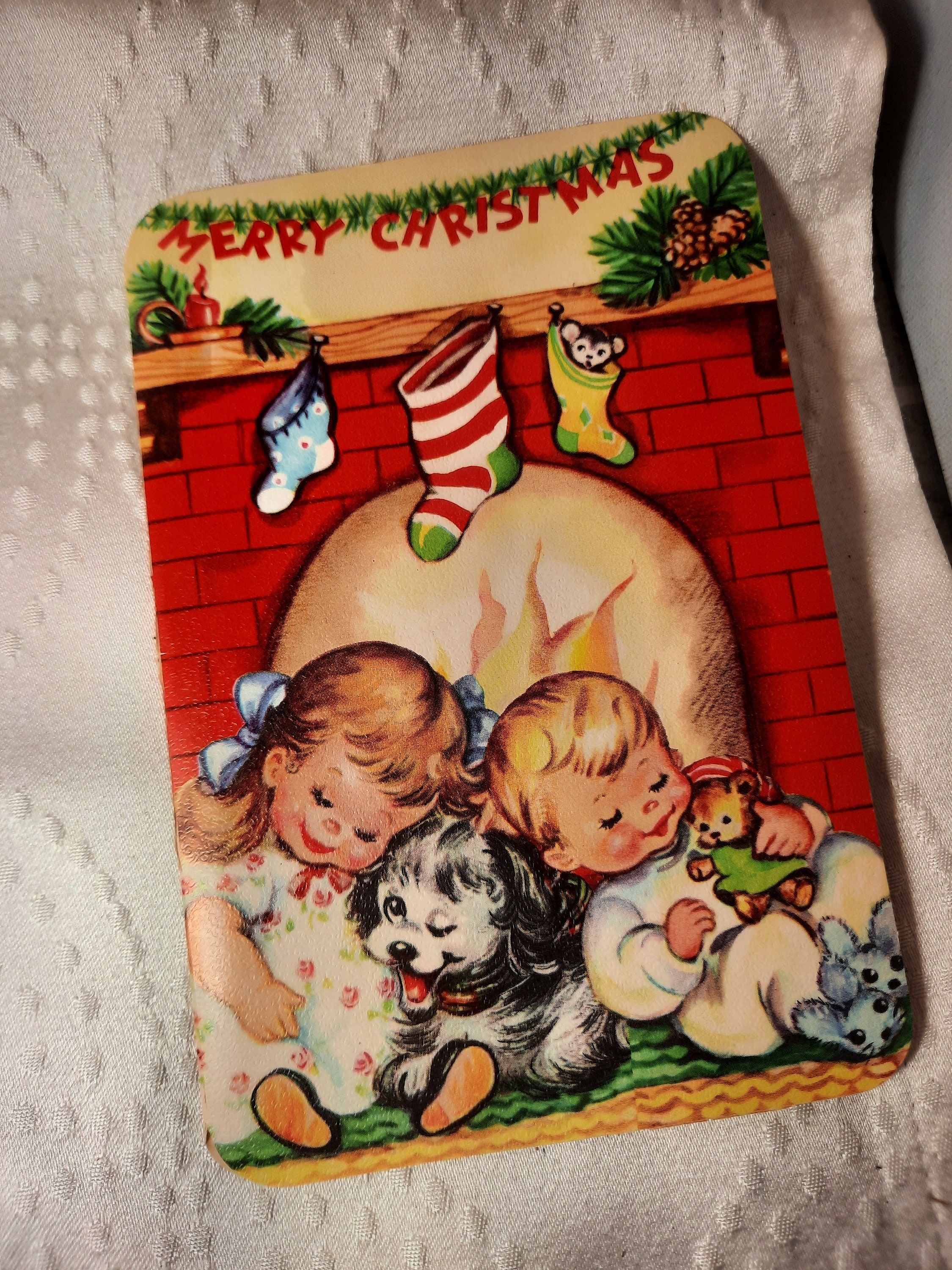 Vintage Christmas Kiddie Cards, Box of 7 Cards, 1 is Used. - Etsy