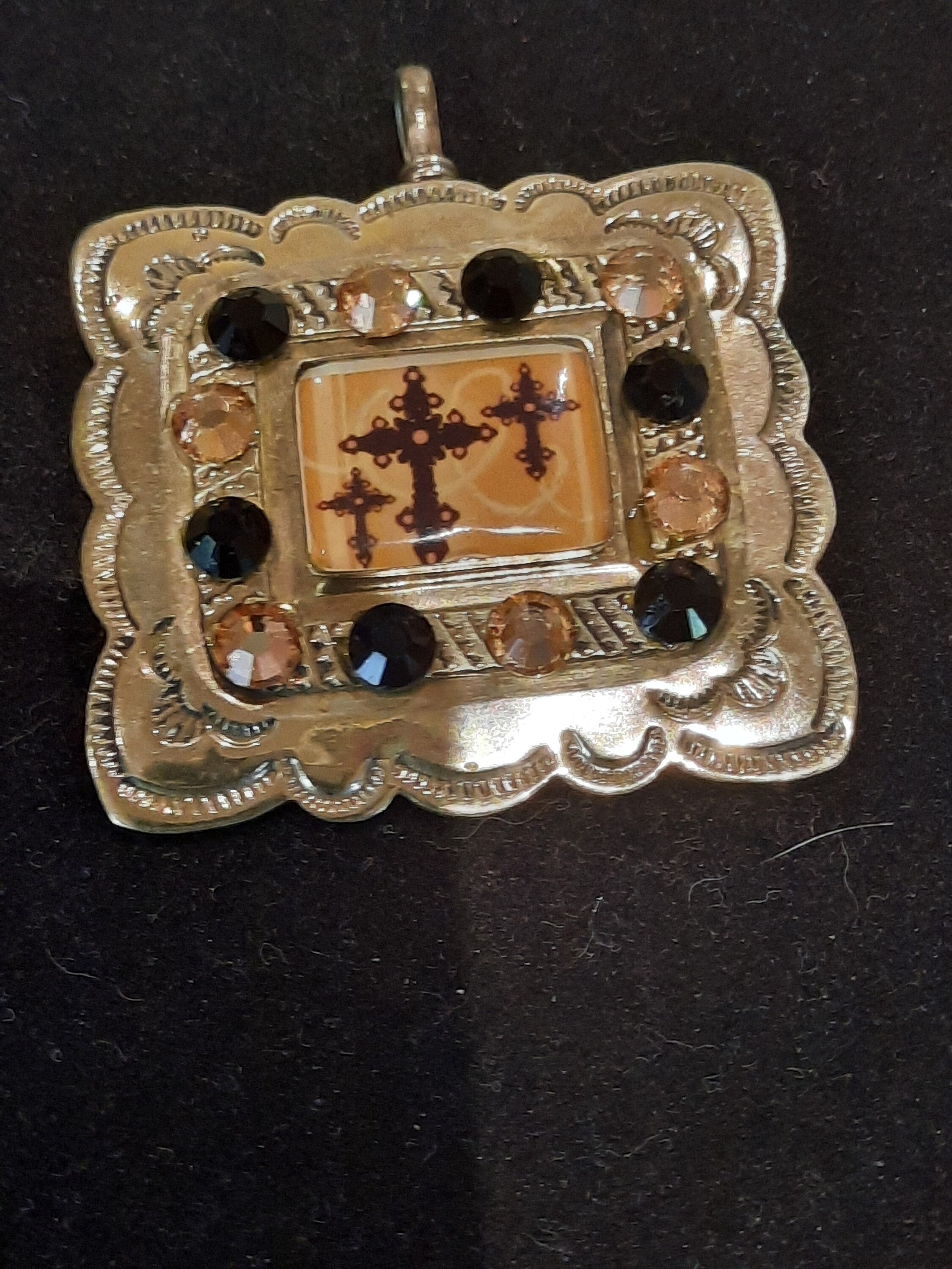 Vintage Alpaca Mexican Religious Pendant/drop - Etsy
