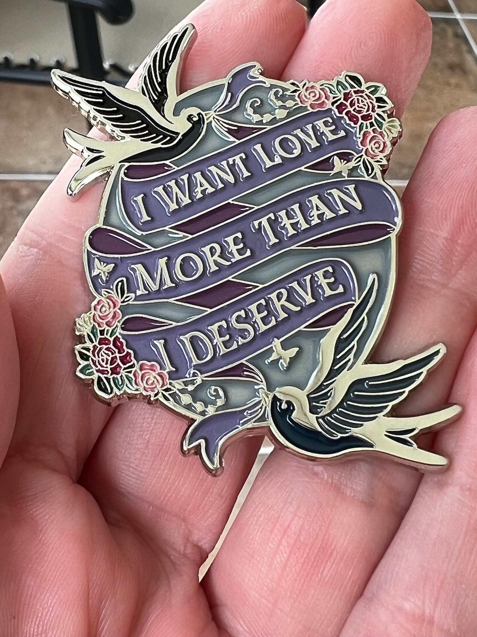 Black and Bluebird Pin - Etsy