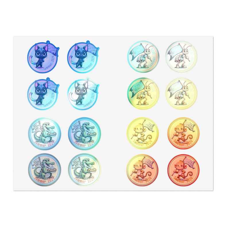 DMB Kids Holographic Sticker Sheets - Etsy
