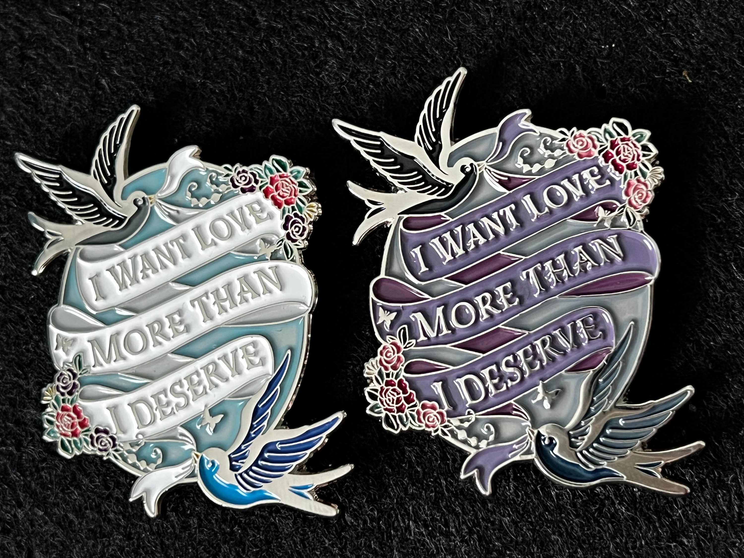 Black and Bluebird Pin - Etsy