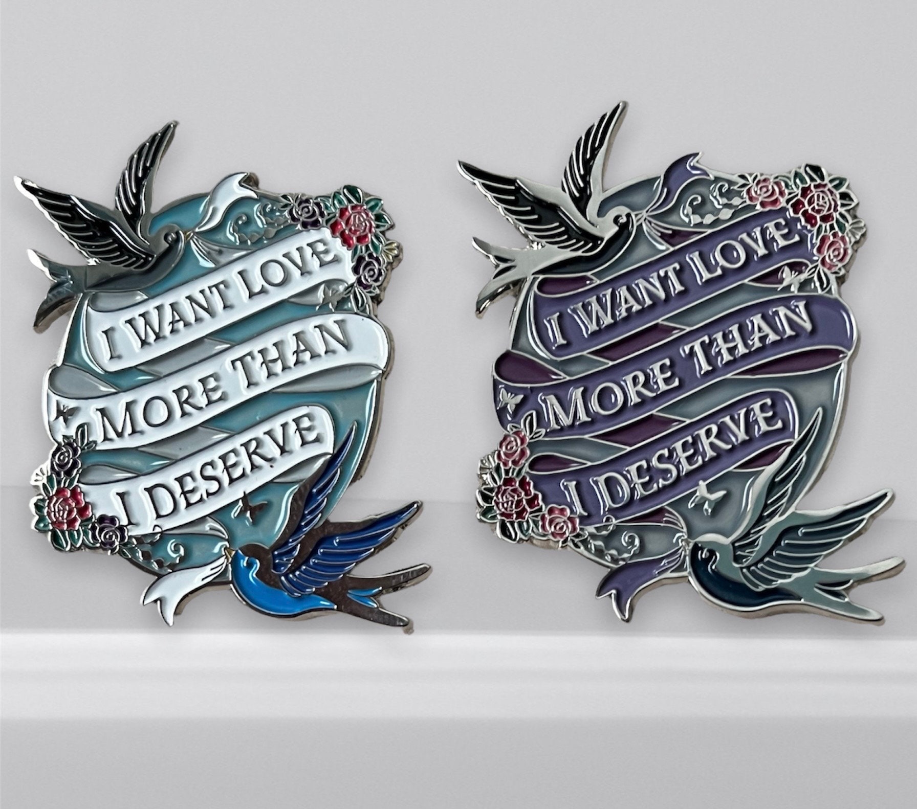 Black and Bluebird Pin - Etsy