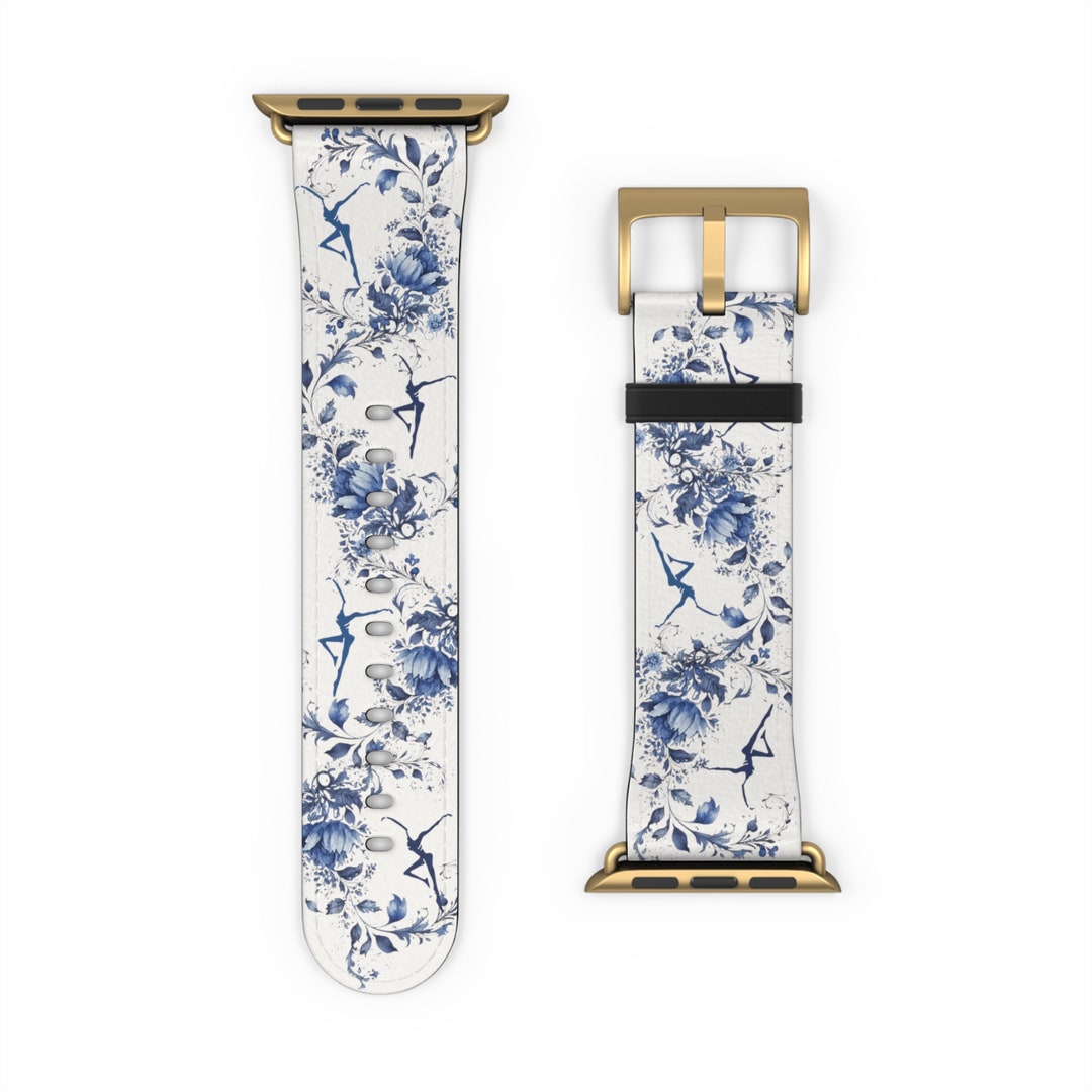 Blue Floral - Watch Band - Etsy