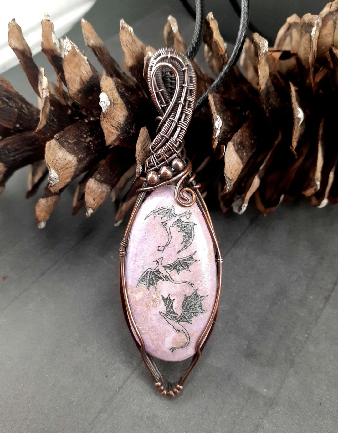 Wire Wrapped Dragon Necklace - Etsy