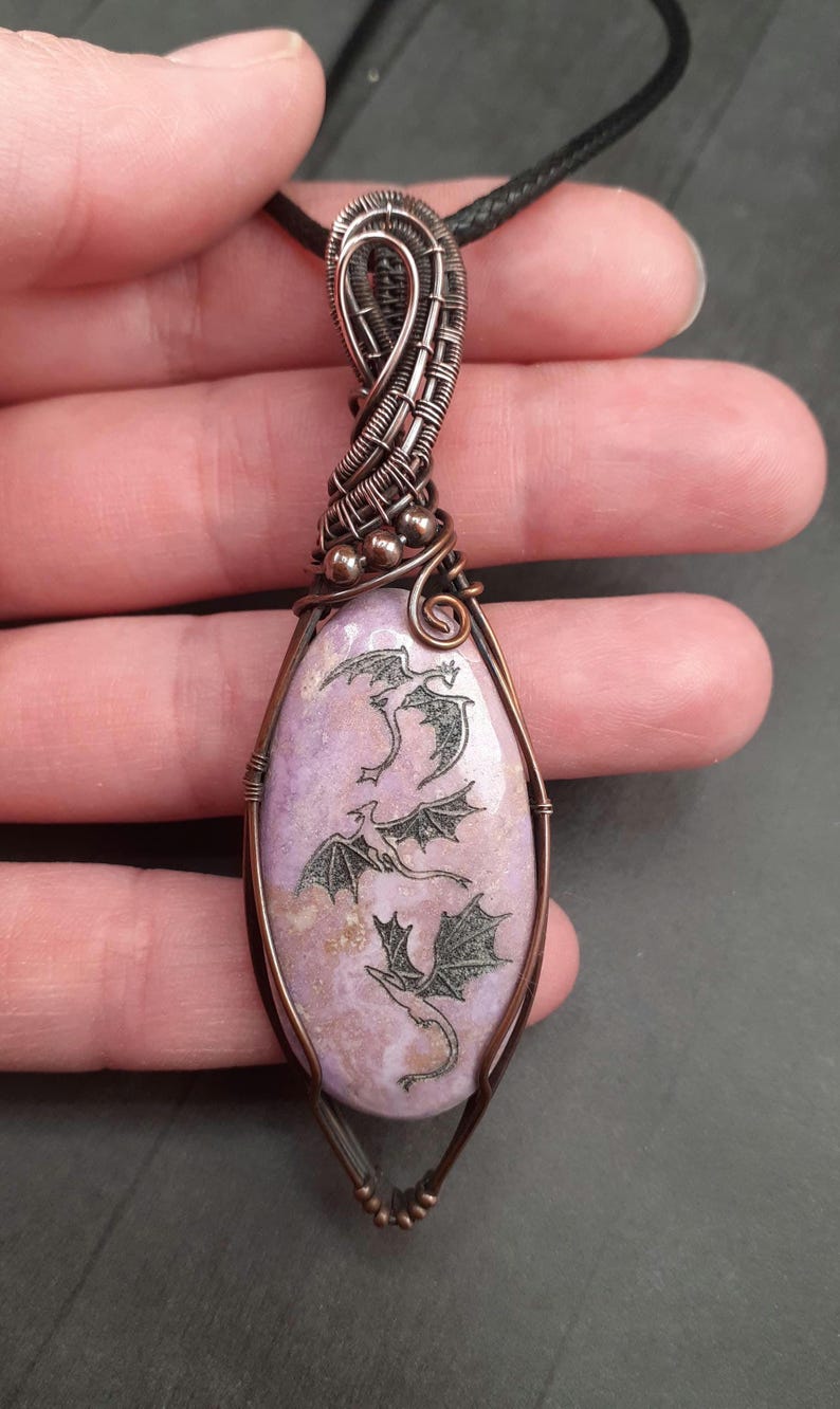 Wire Wrapped Dragon Necklace - Etsy