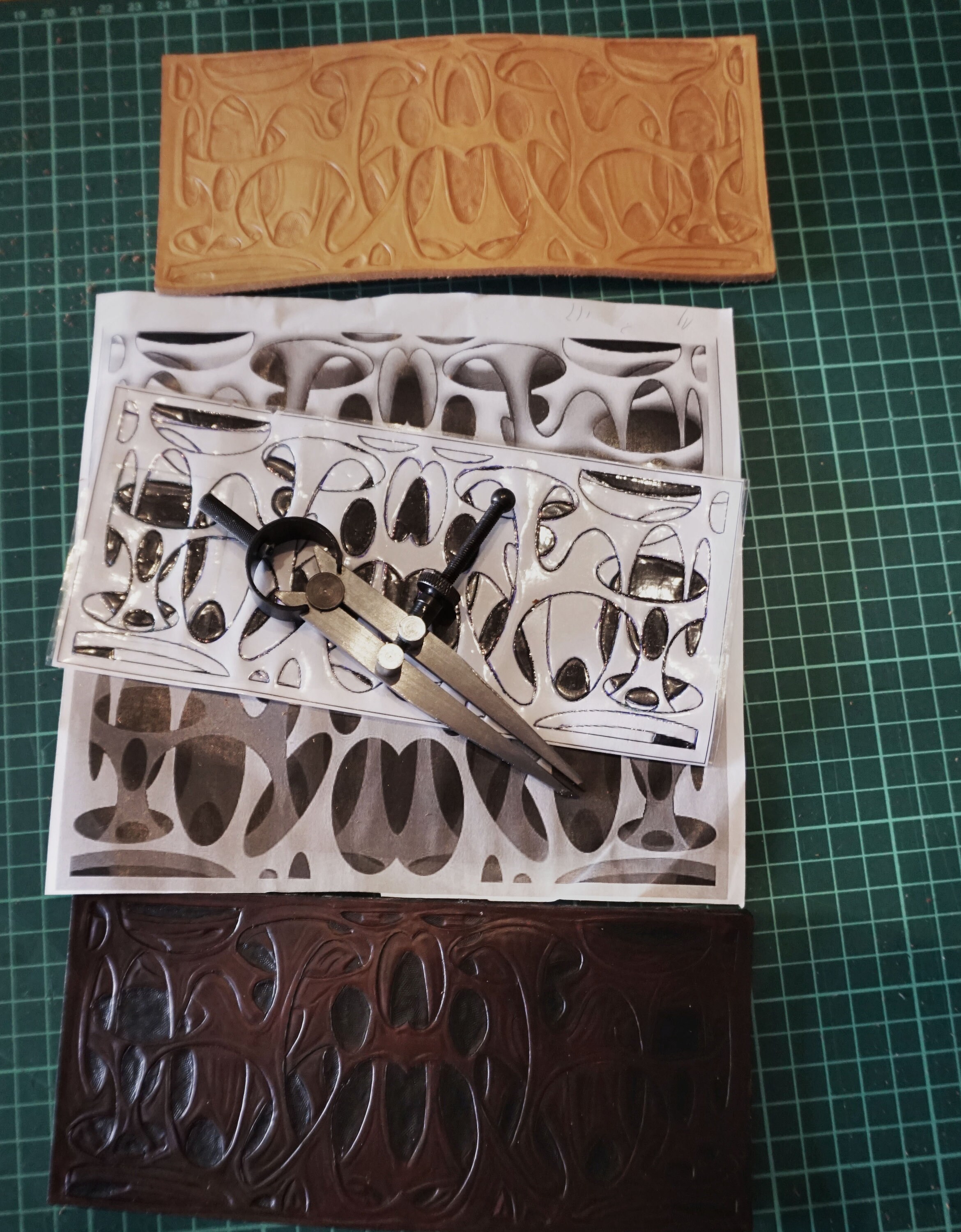 Organic Wallet Cover Design Tooling Pattern. - Etsy