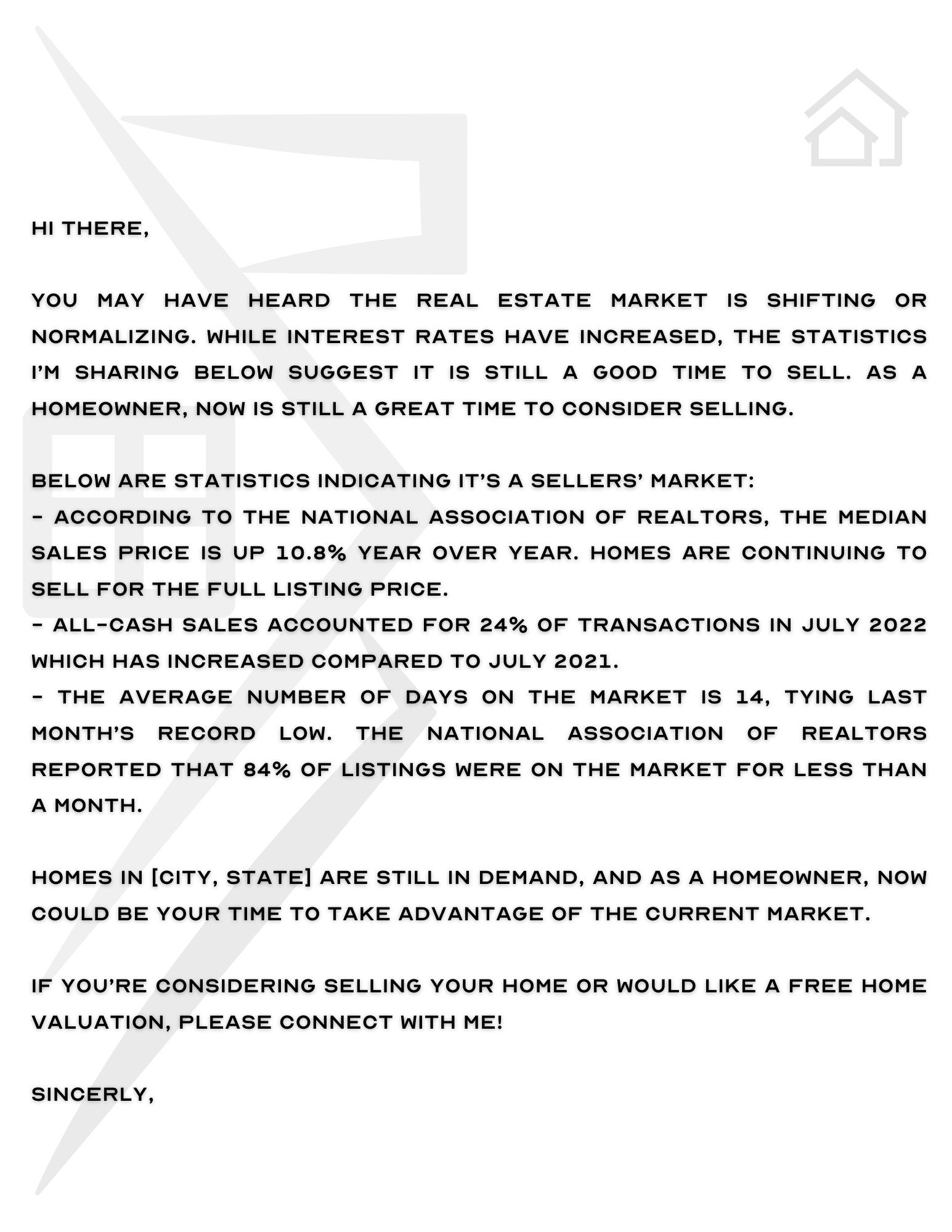 Real Estate Sellers Letter - Etsy